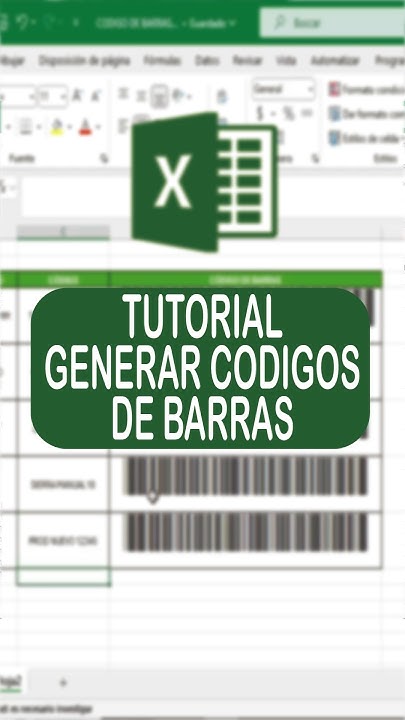 COMO GENERAR CODIGO DE BARRAS EN EXCEL #EXCEL - YouTube