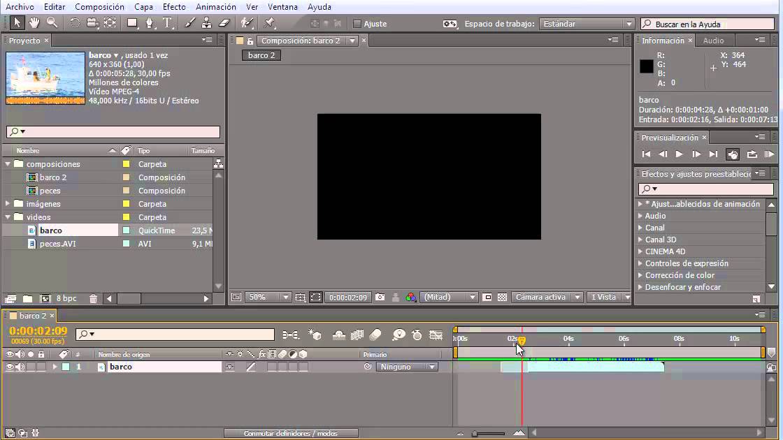 Tutorial de after effects Utilizar la línea de tiempo - YouTube