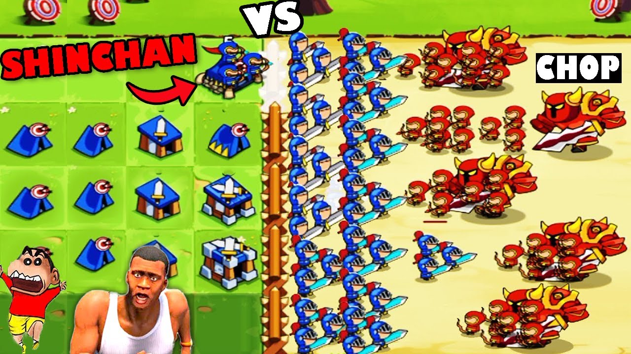 NOOB vs PRO vs HACKER in Save The Kingdom Merge Towers with SHINCHAN ...