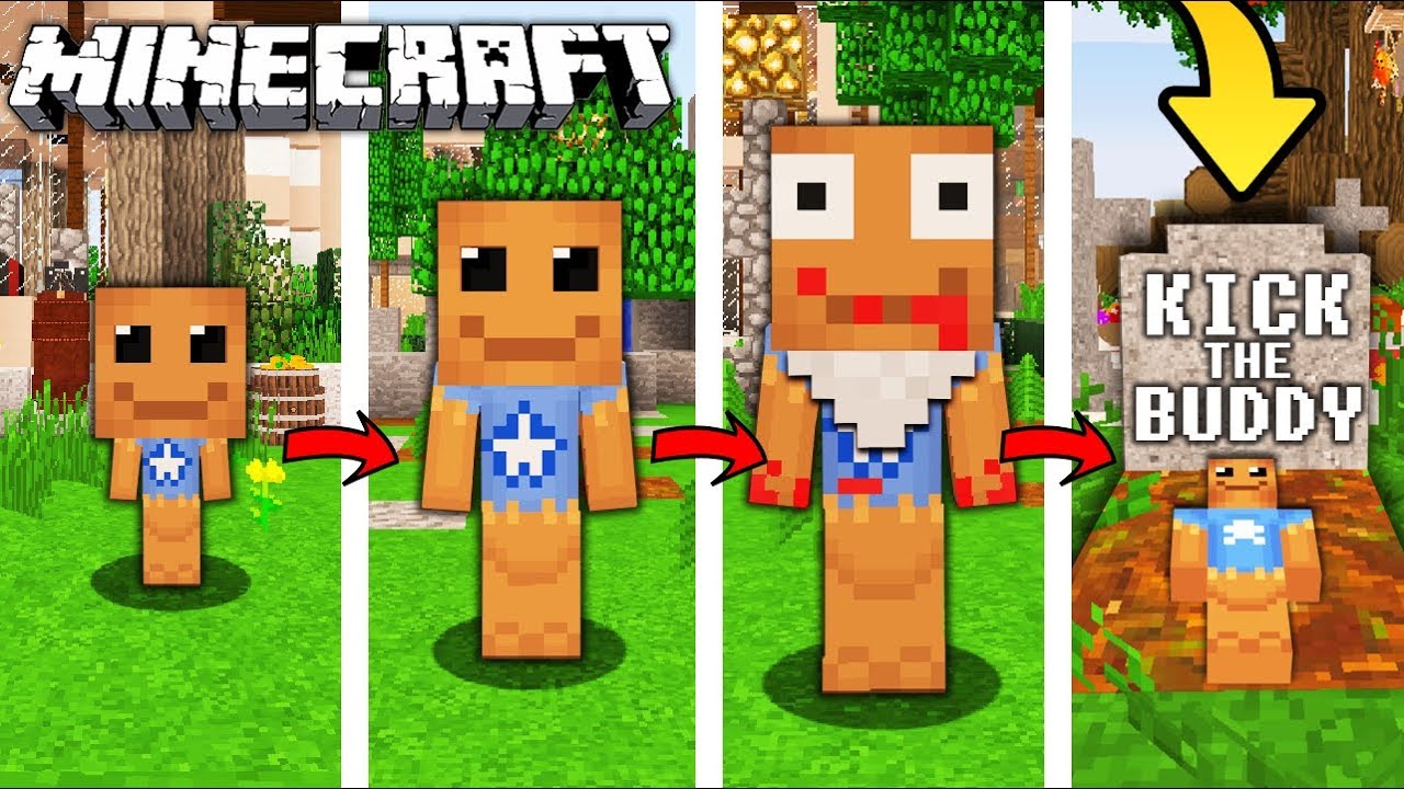 ŻYCIE KICK THE BUDDY W MINECRAFT || OD NARODZIN DO ŚMIERCI - YouTube