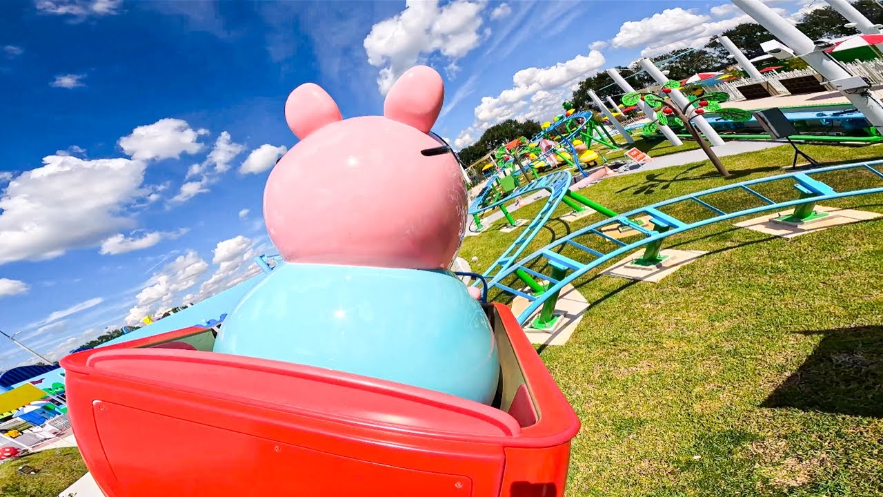 Daddy Pig's Roller Coaster - Peppa Pig Legoland Florida Theme Park ...