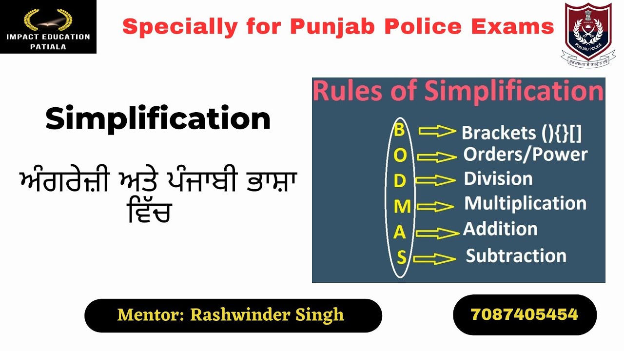 Simplification - Part 2 | Rashwinder Singh | 7087405454 - YouTube