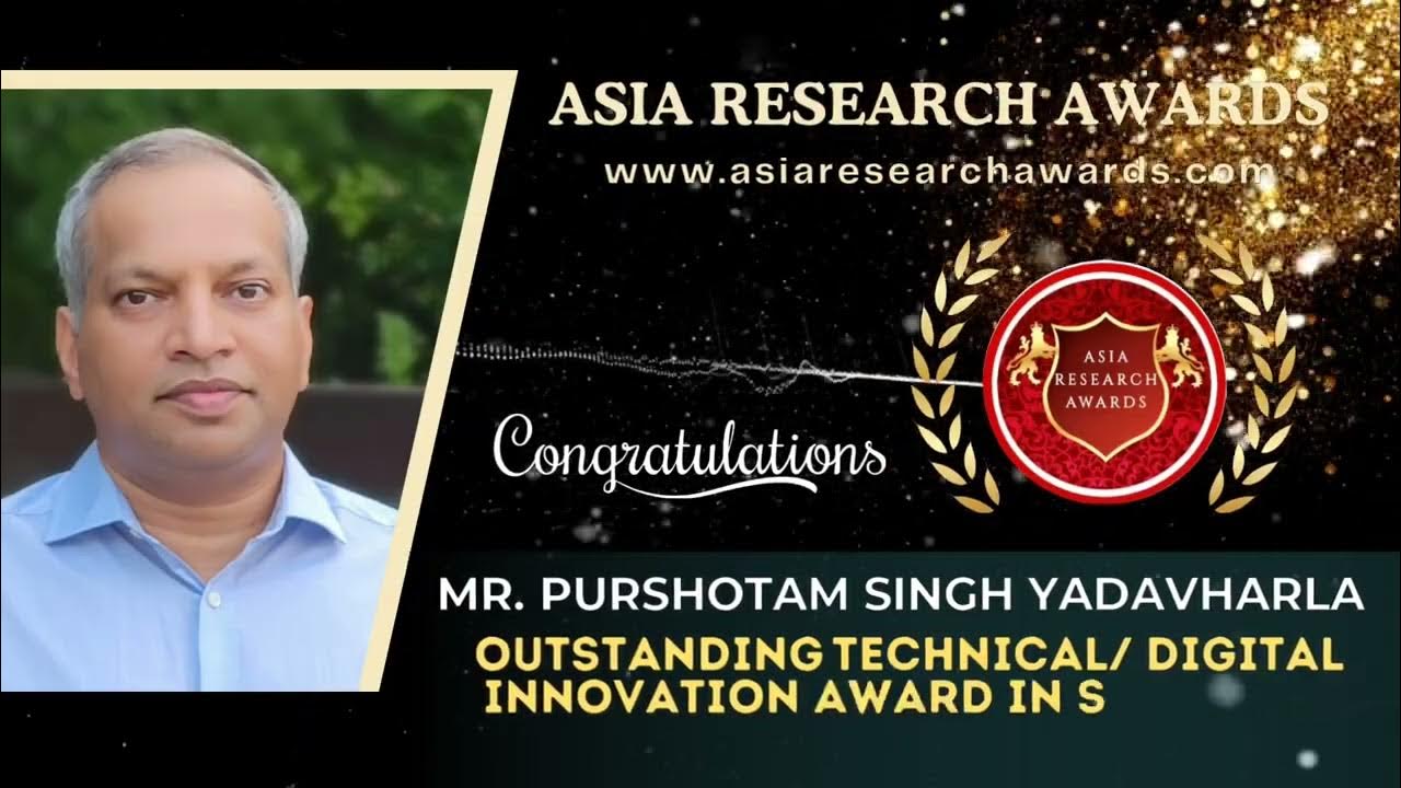 Mr. Purshotam Singh Yadav has won Outstanding Technical / Digital Innovation in Software ...
