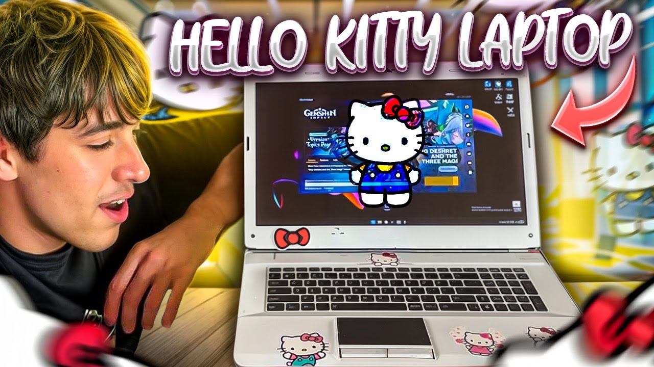 I turned a broken 50€ laptop into a custom Hello Kitty Gaming PC - Full ...