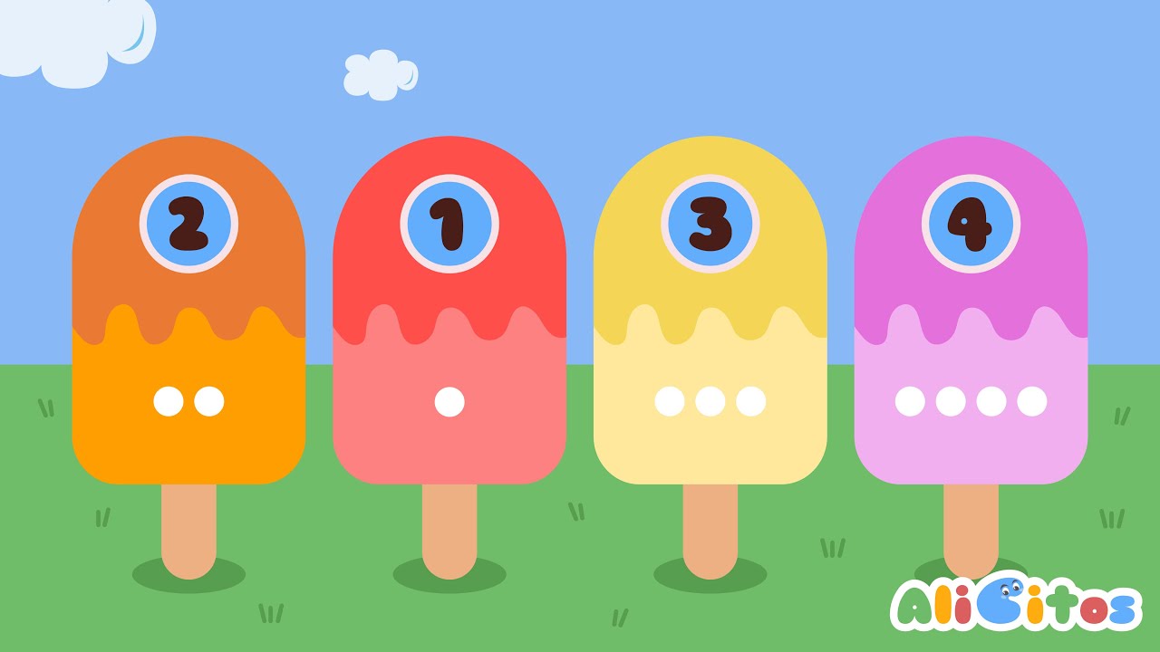 Aprende los números y los colores del 1 al 10 con helados voladores ...