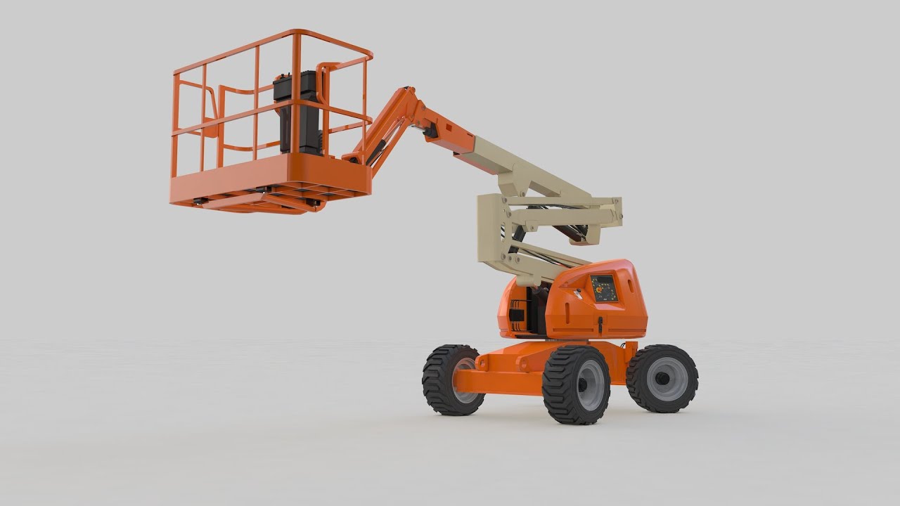Cherry Picker Teleskopic Boom Animation - YouTube