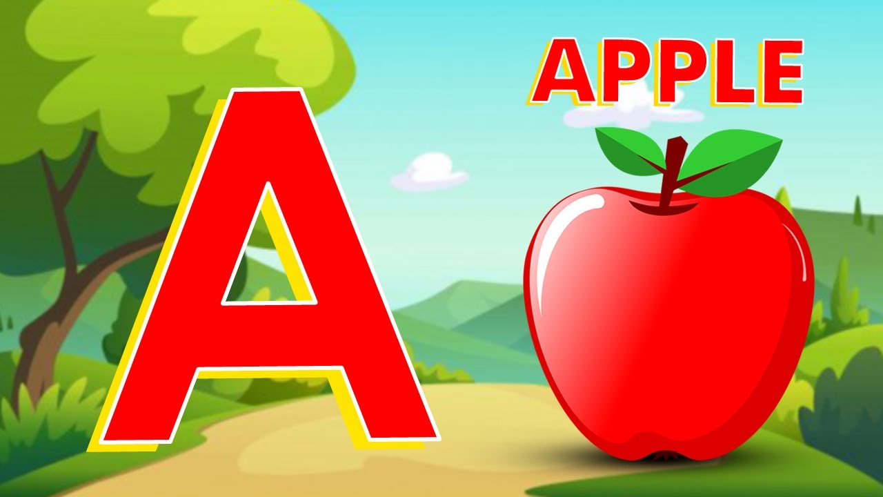 abc apple song nursery rhymes / Phonics songs for Alphabets A to Z in ...