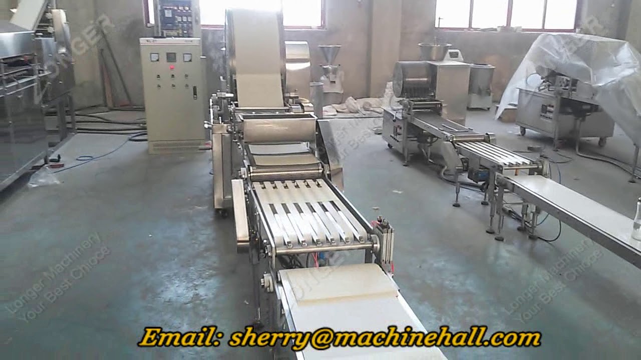 Automatic Spring Roll And Samosa Pastry Sheet Machine - YouTube