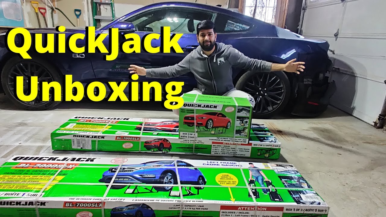 Quick Jack Unboxing and First Lift of my Mustang - YouTube