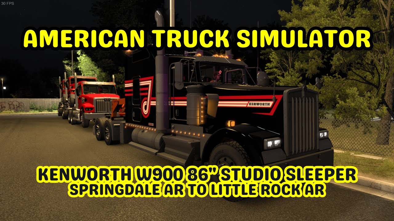 ATS | Kenworth W900 86" Studio Sleeper | Springdale AR to Little Rock ...