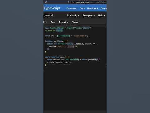 Awaited Utility type in Typescript #frontendinterview #shorts #coding ...