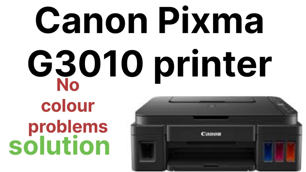 Canon Pixma G3010 No colour Problem || Canon Pixma G2010 ink problem ...
