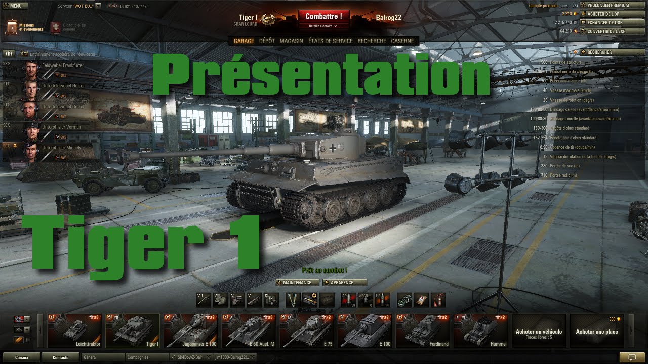World of Tanks - Tiger 1 - Présentation et Gameplays commentés - YouTube