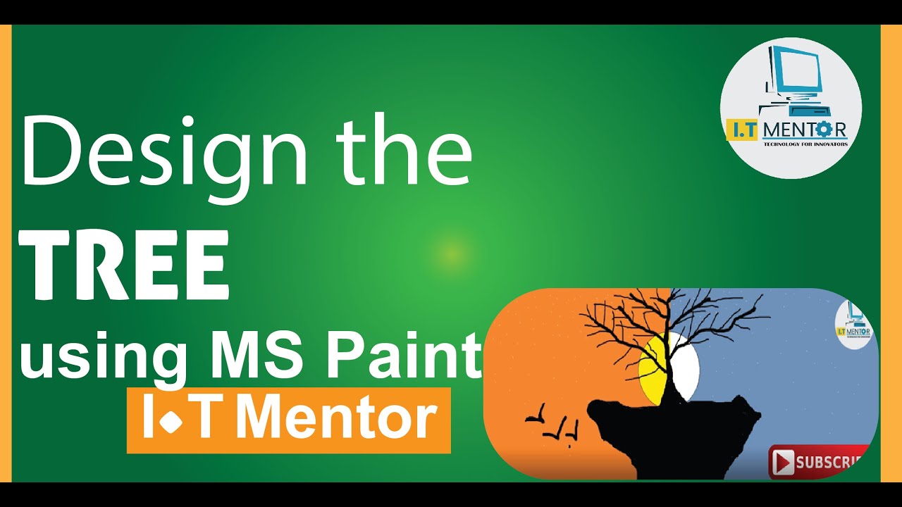 Designing in MS Paint (Tree) - YouTube