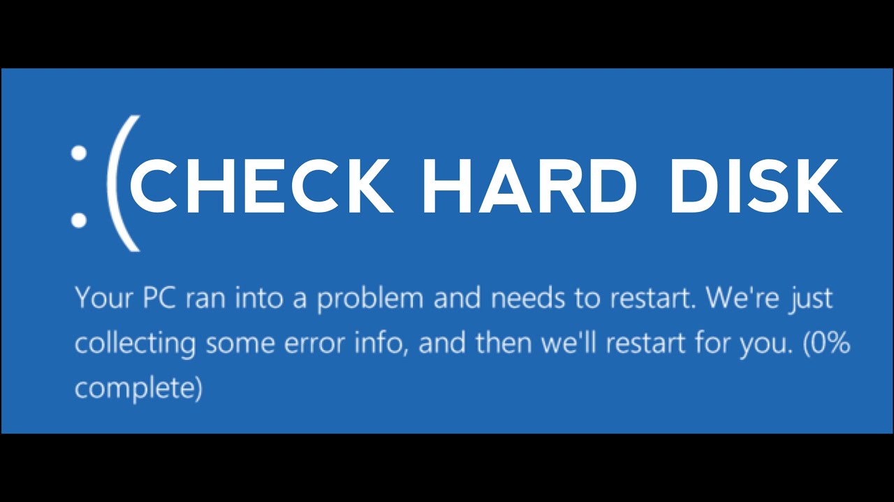 how to check hard disk after coming blue screen error | blue screen ...