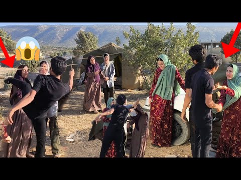 A fight between Aisha and her son-in-law. The nomadic woman is beaten by a ruthless man.😨