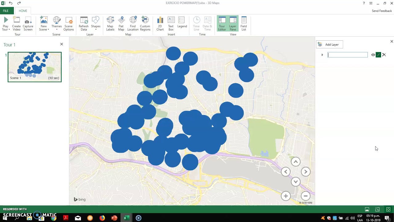 COMO ELABORAR UN MAPA DE PINES CON POWER MAP DE EXCEL - YouTube