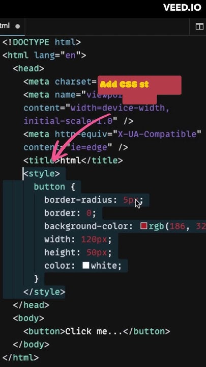 A Simple Html Button With Css Inline Styles Css Html Coding Htmlbasics Programming Youtube