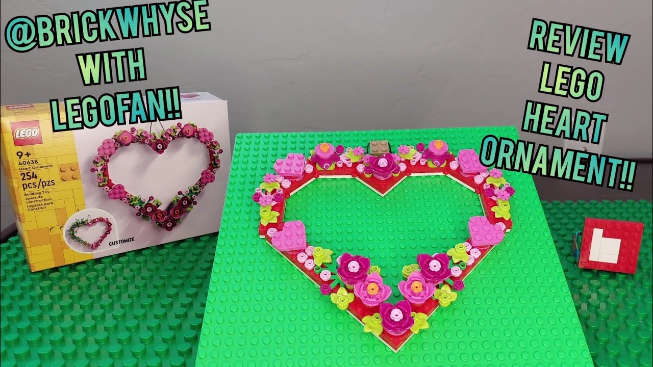 Review LEGO Heart Ornament 40638 Valentine Wreath Customizable - YouTube