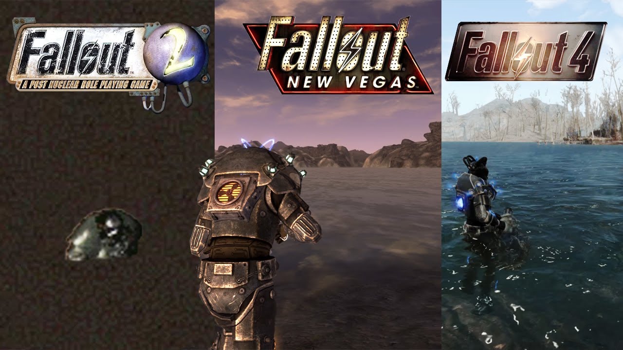 Can You Swim In Power Armor In Every Fallout Game? - YouTube