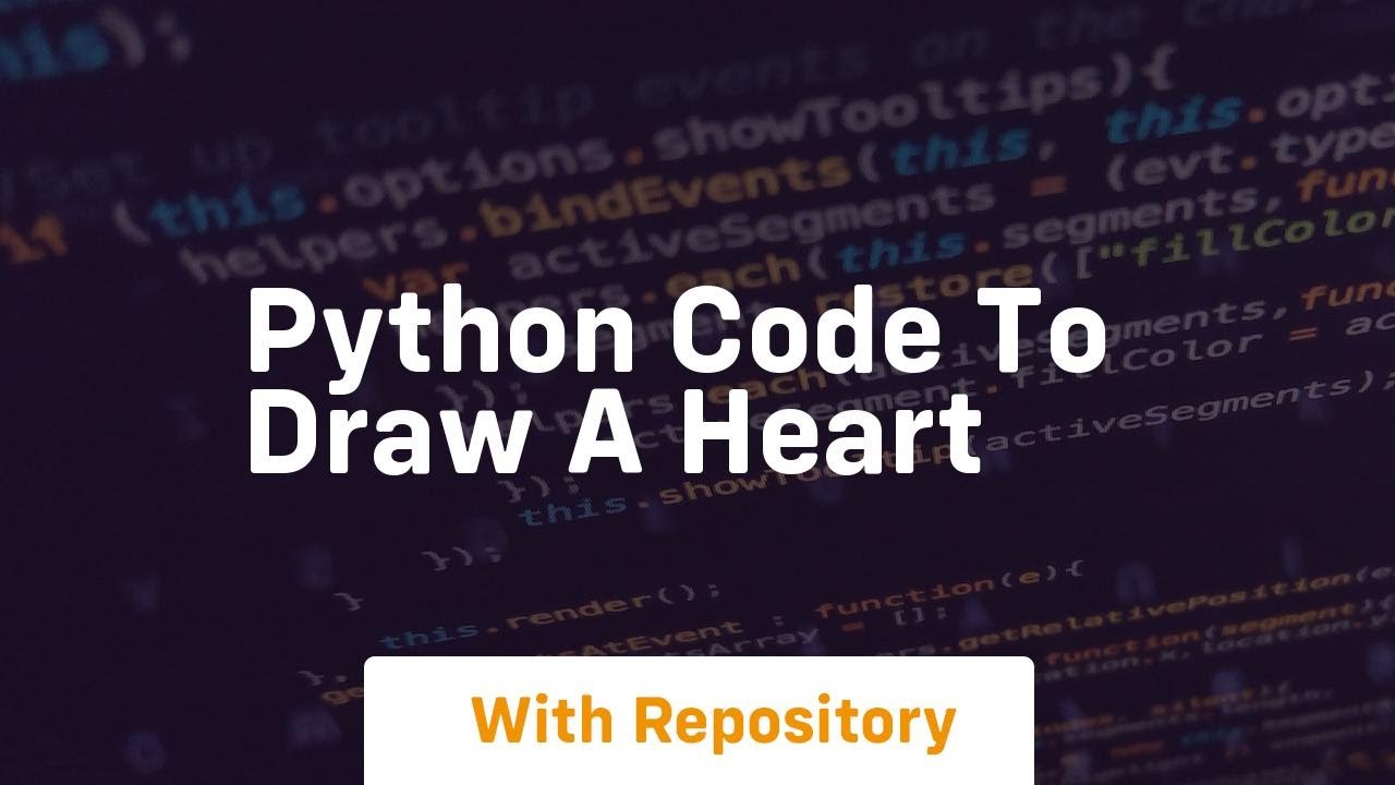 python code to draw a heart - YouTube