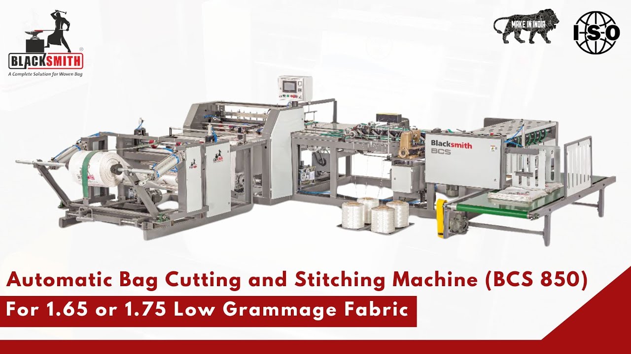 Automatic Bag Cutting and Stitching Machine | BCS 850 |For 1.65 or 1.75 ...