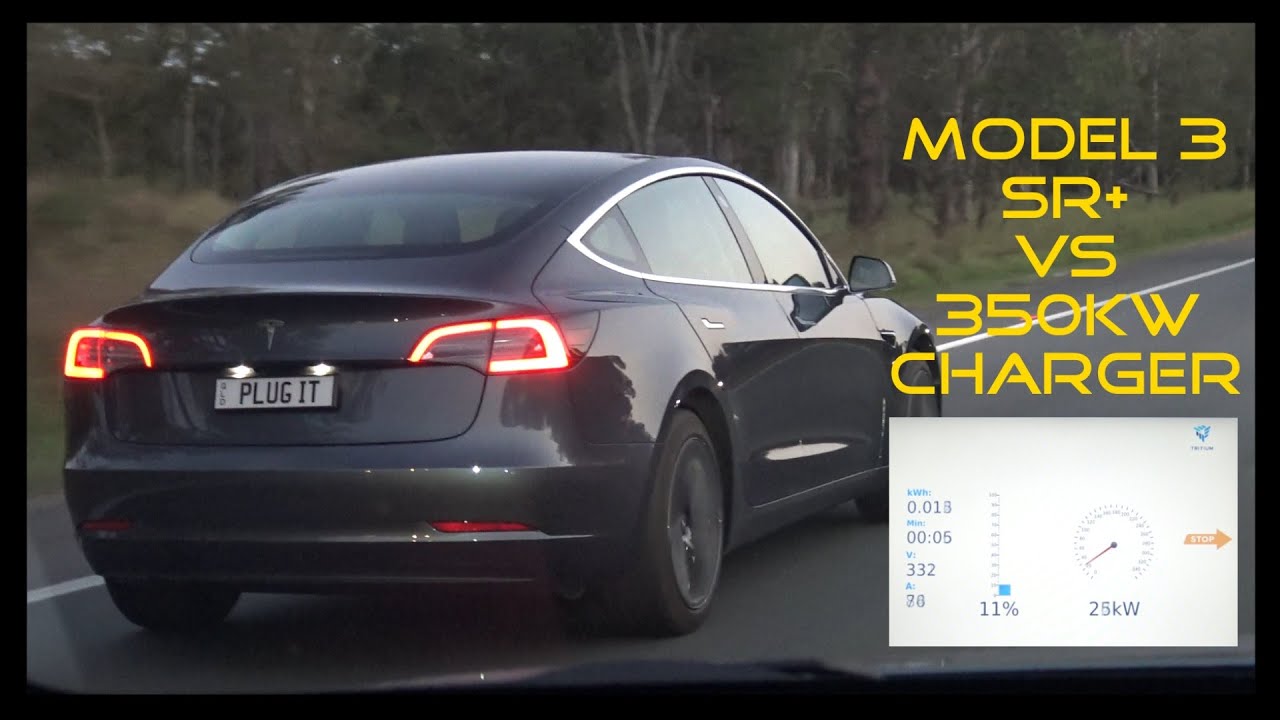 Tesla Model 3 Standard Range Plus charging full speed on 350kW charger ...