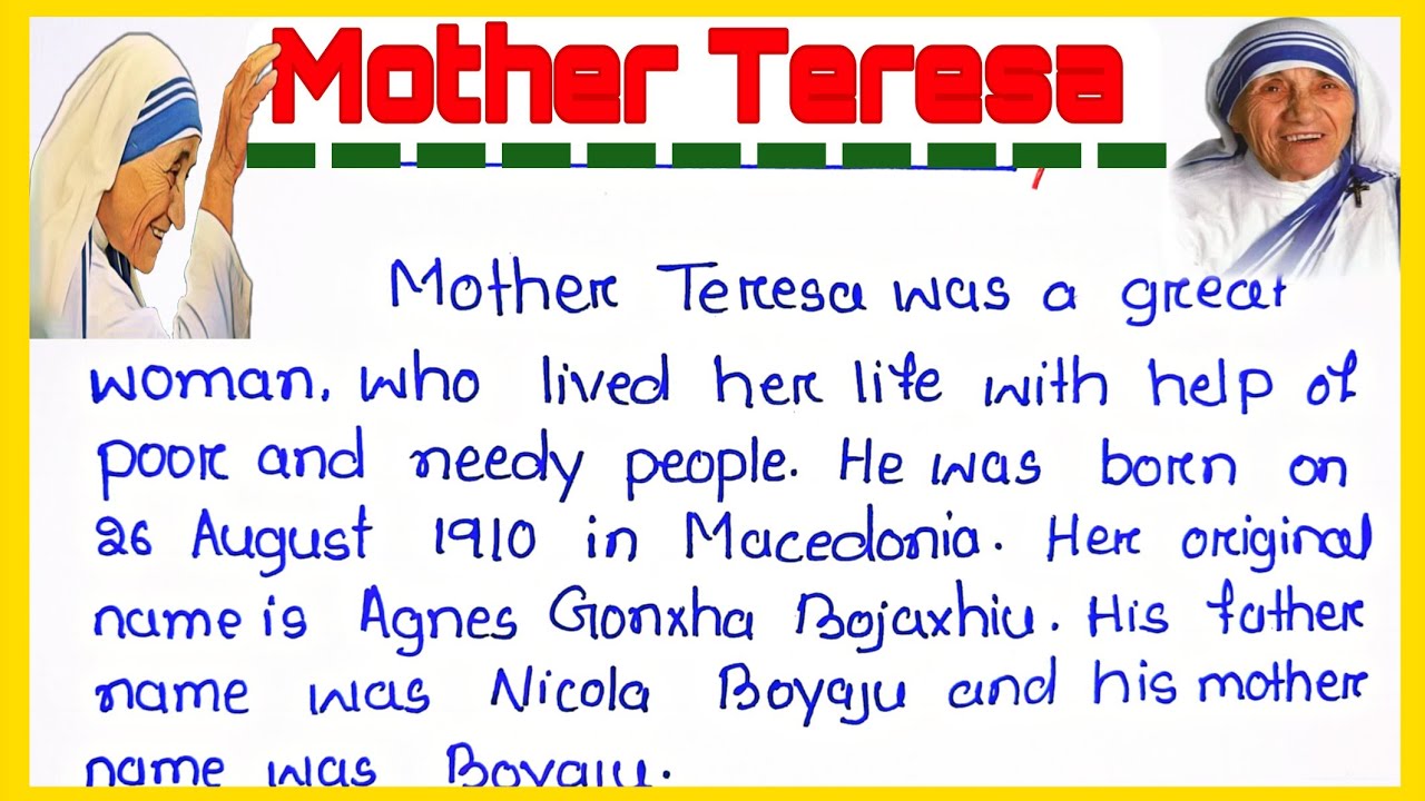 Mother Teresa essay in English | Essay on Mother Teresa essay in ...