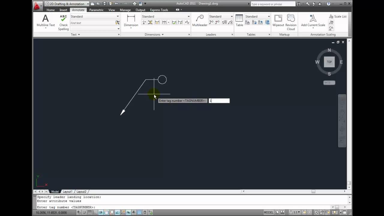AutoCAD 2011 Tutorial - Adding a Multileader with Block Content - YouTube