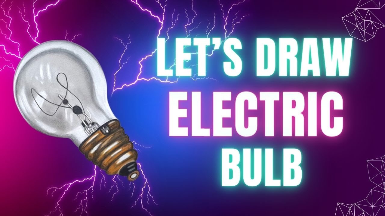 How to Draw Realistic Electric Bulb | Light Bulb | Electric Bulb ...