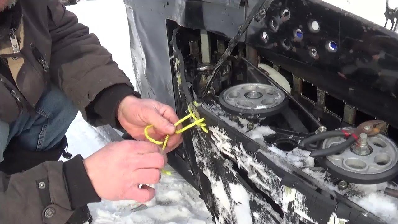 Snowmobile Track Rope Repair - YouTube
