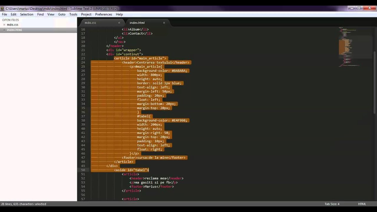 Tutorial Webdesign In Limba Romana Nr 7css Partea A 6a Meniul Youtube 0652