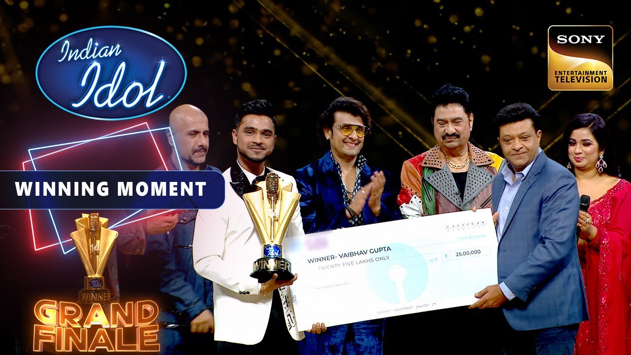 Indian Idol S14 | Vaibhav ने जीती Indian Idol S14 की Trophy | Winning ...