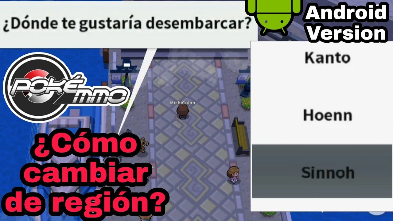Pokémon MMO Android Version Español 3/3 ¡Cambiar de región! - YouTube