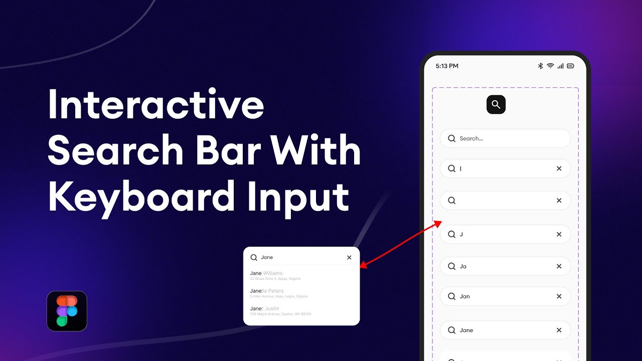 Interactive Search Bar & Button | Keyboard Input Animation - YouTube