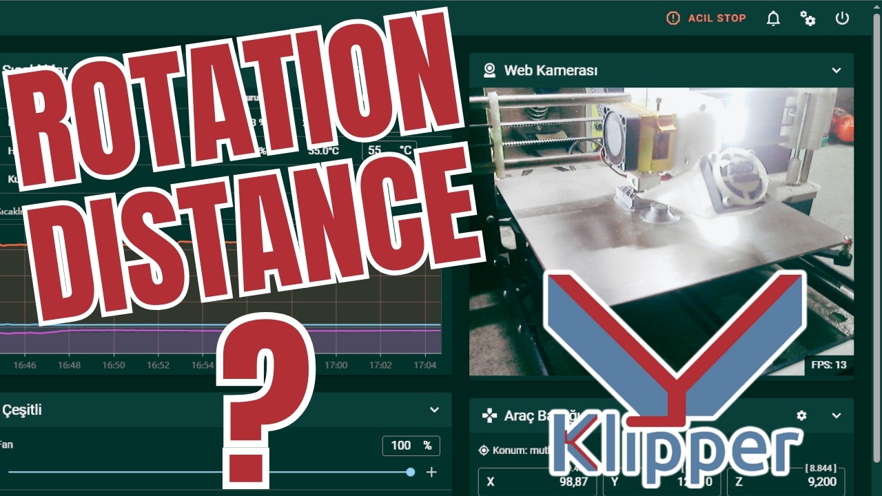 Klipper XYZ Eksenleri Rotation Distance Ayarı - YouTube