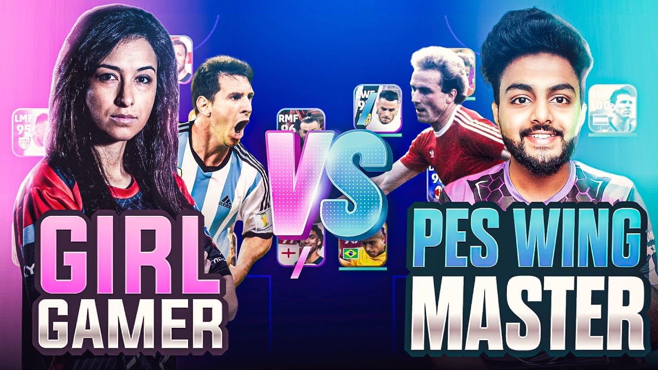 GIRL👩 Efootball GAMER 🆚 PES WING MASTER | 4-1-4-1 vs 4-2-4 WingPlay 😲 ...