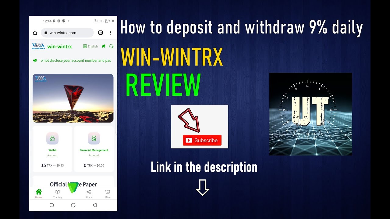 Win-wintrx Review | How to deposit and withdraw 9% daily( live proof ...