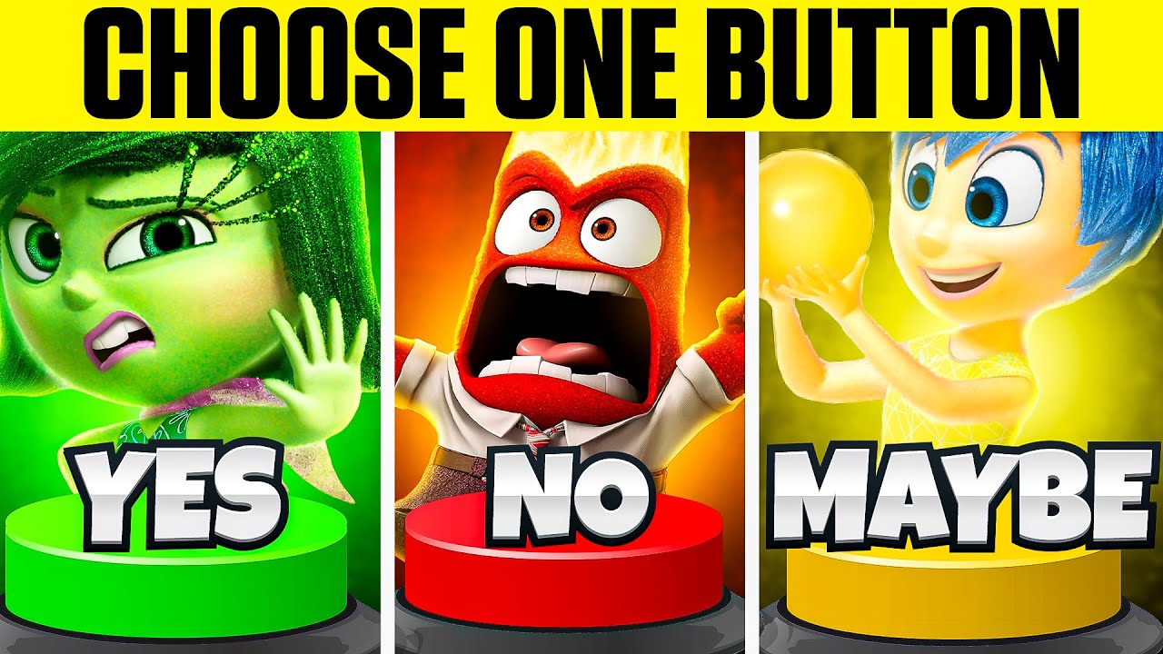 Choose One Button | Inside Out 2 Game | YES, NO or MAYBE 🟢🔴🟡 - YouTube