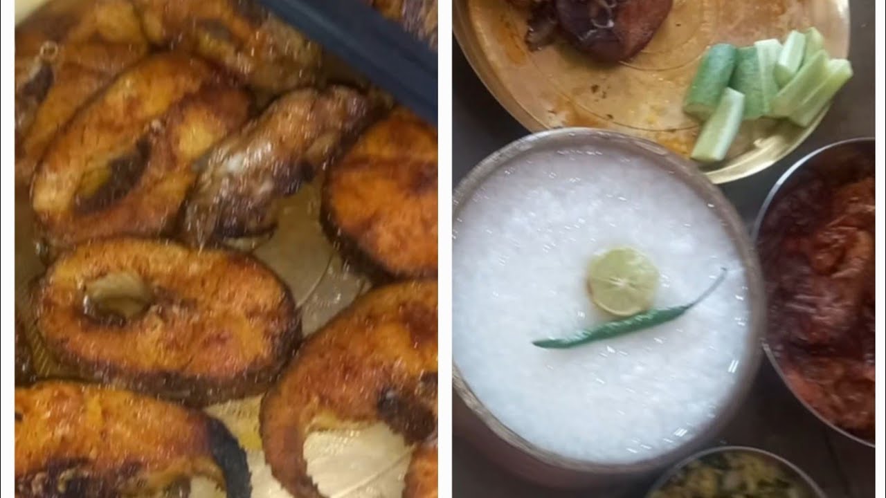 ଶେଉଳ ମାଛ ଭଜା ସହ ପଖାଳ ଭାତ ମଜା 😋 | Odia Traditional Lunch | Odia Food ...