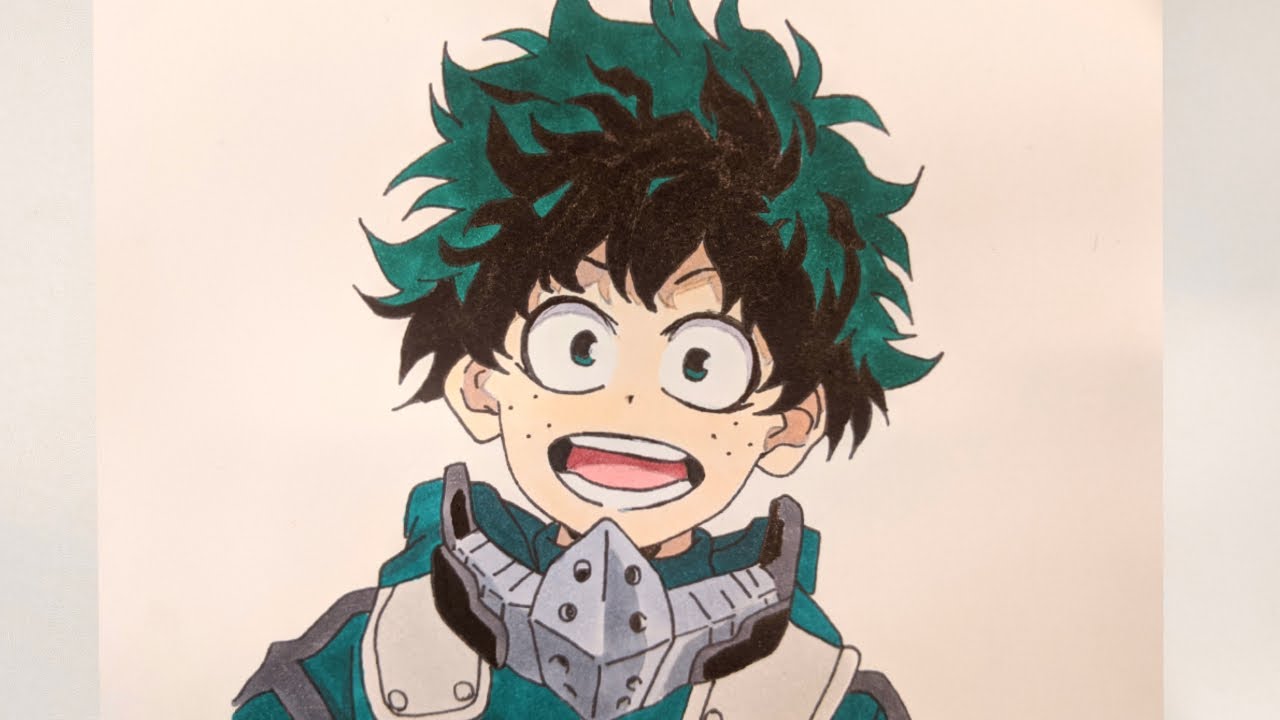 How to Draw "Deku" Izuku Midoriya Easy - My Hero Academia - YouTube