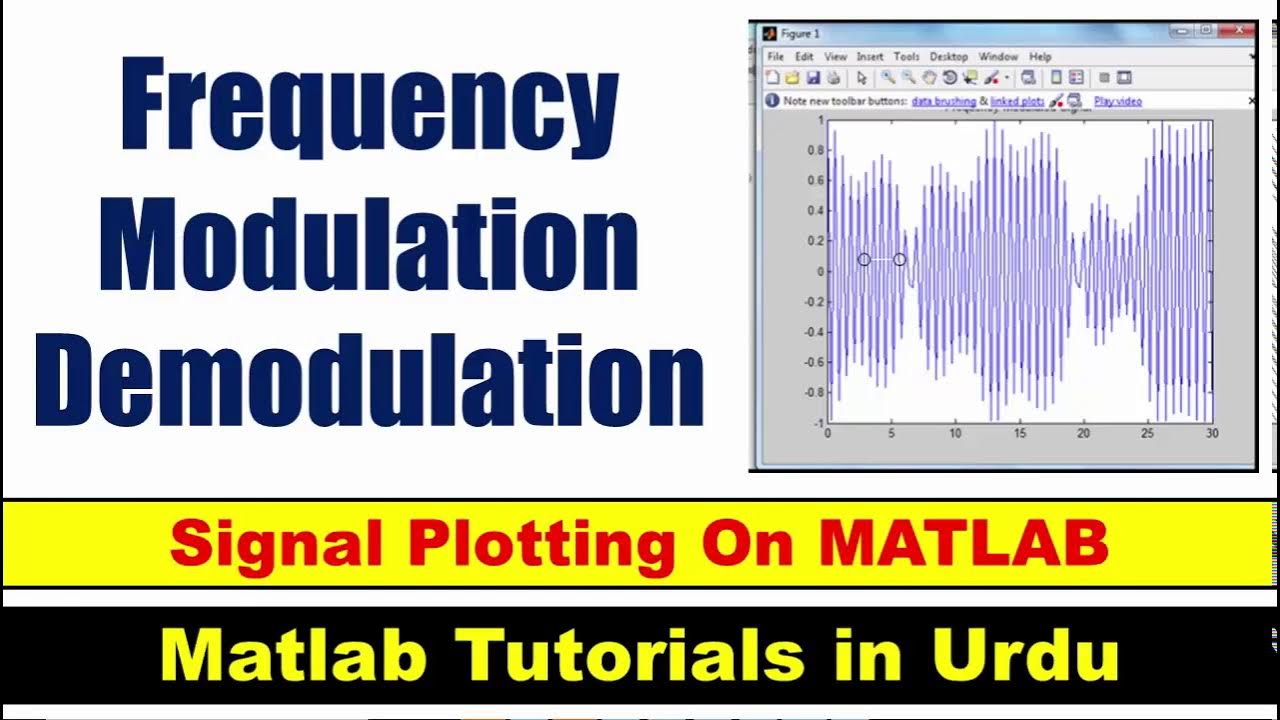Frequency modulation and demodulation signal plotting on MATLAB - YouTube