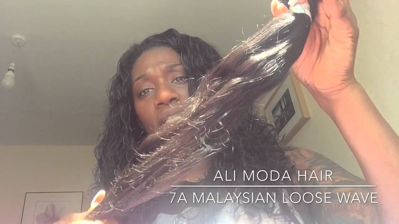 ALI MODA HAIR | 7A MAYLAYSIAN LOOSE WAVE - YouTube
