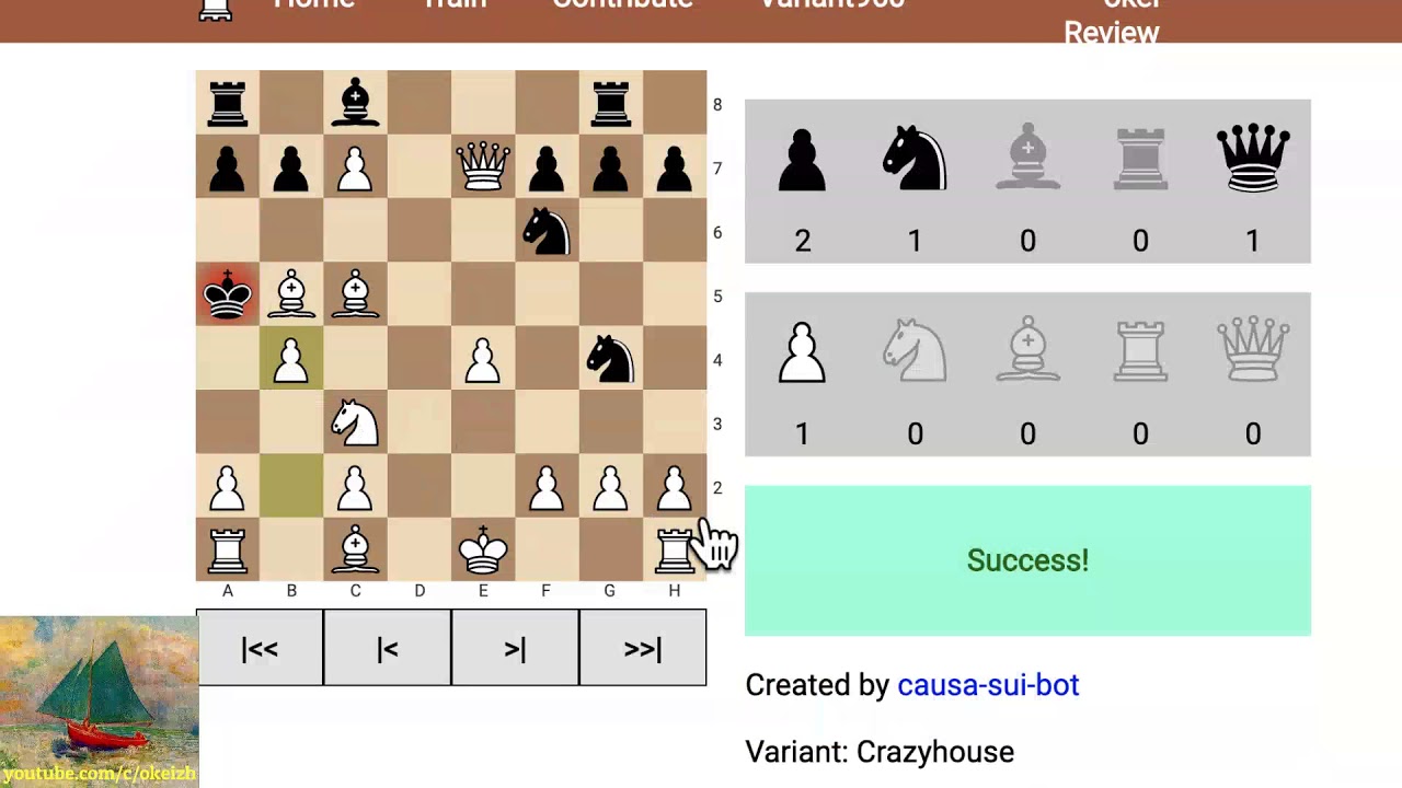 Crazyhouse Puzzles on chessvariants.training (1) - YouTube