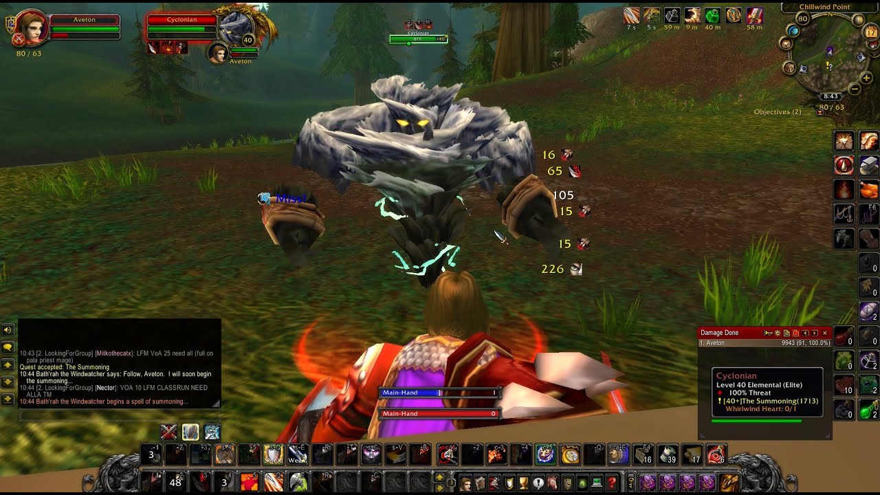 WotLK lvl39 warrior solo Cyclonian (The Summoning) - YouTube