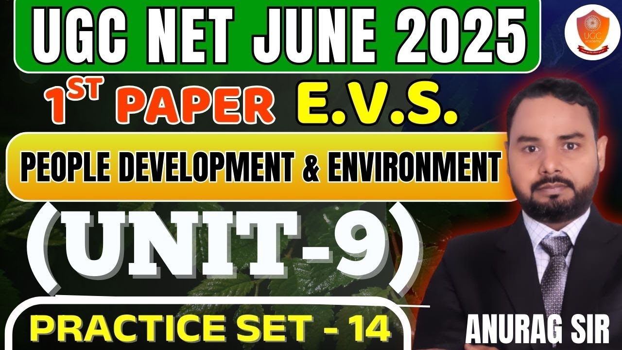 UGC NET JUNE 2025 | UGC NET EVS PRACTICE | UGC NET EVS CLASSES BY ...