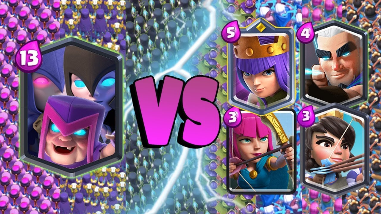 WITCH TEAM Vs ARCHER TEAM - Clash Royale Challenge - YouTube