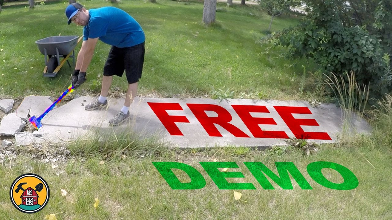 How to DIY Sidewalk Removal For FREE! - YouTube