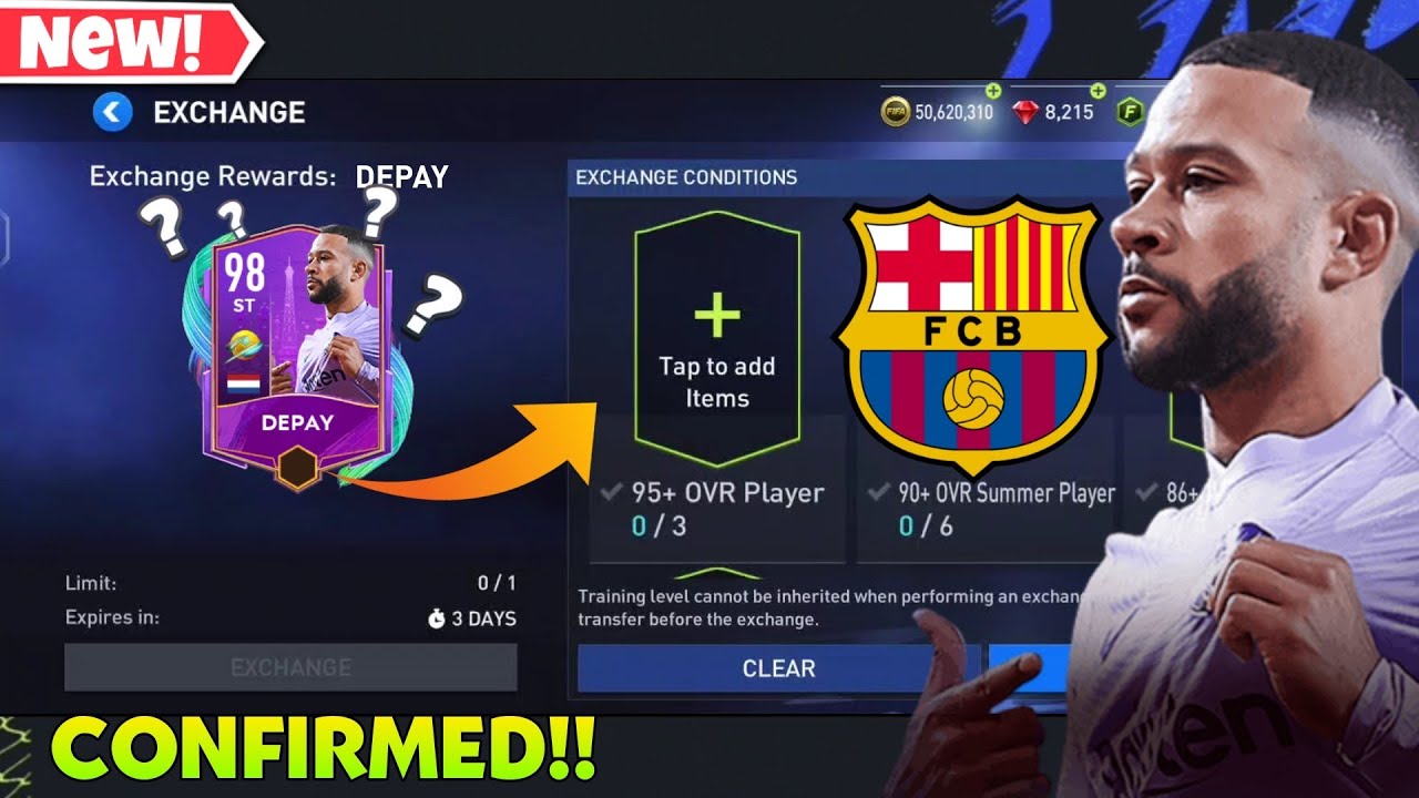 98 OVR DEPAY EXCHANGE REQUIREMENTS FIFA MOBILE 22 | 2 AUGUST BIGGEST ...