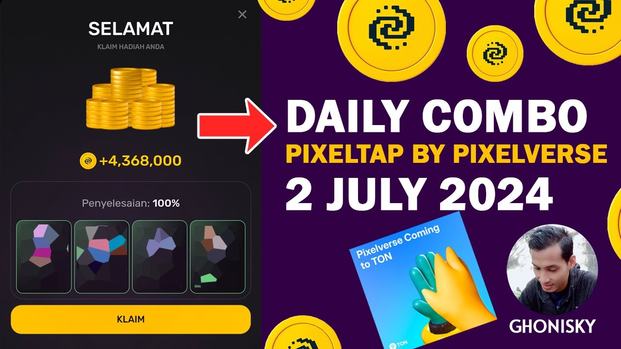 💵 DAILY COMBO CARD PIXEL TAP 2 JULY 2024 | KARTU KOMBO HARIAN PIXELTAP BY PIXELVERSE 2 JULI 2024 ...